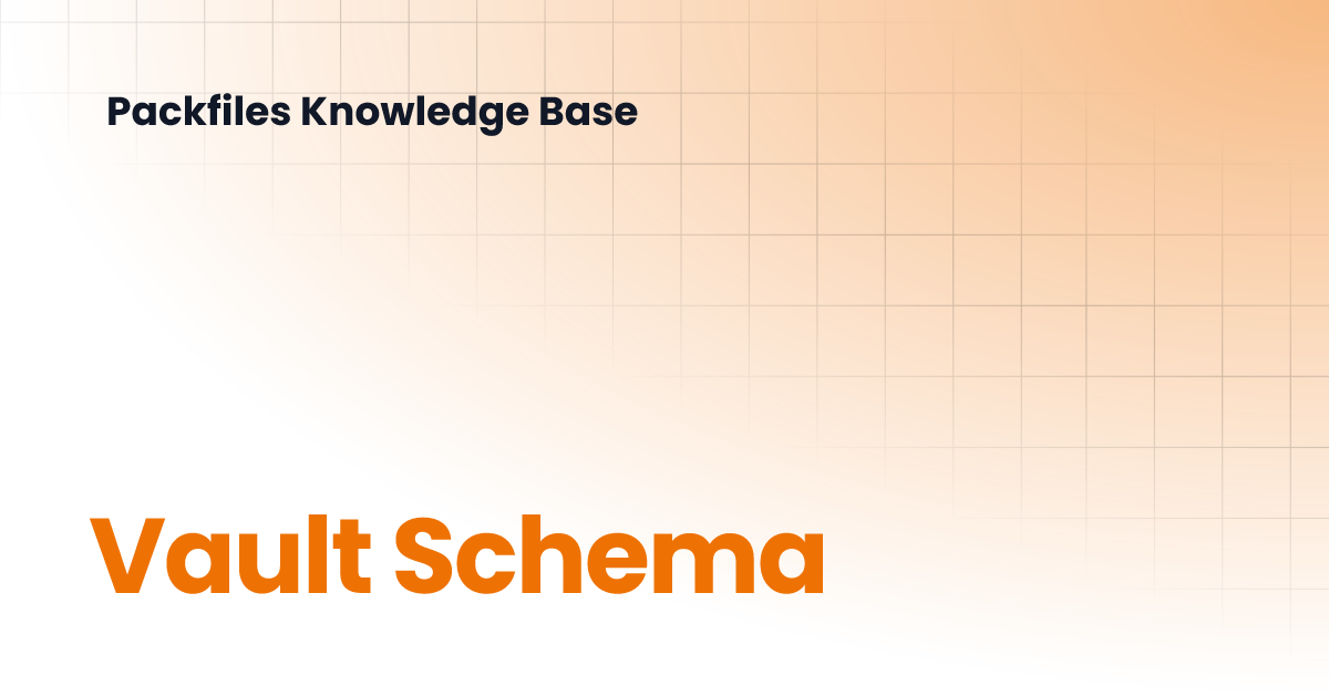 Vault Schema | Packfiles Knowledge Base
