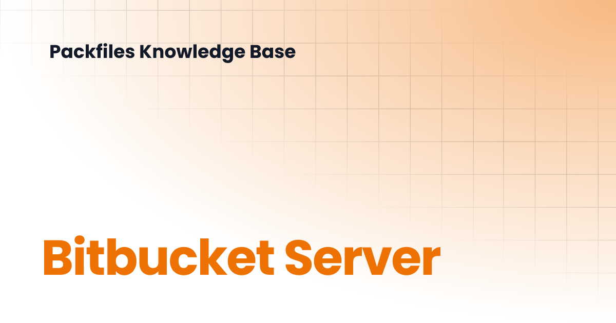Bitbucket Server | Packfiles Knowledge Base